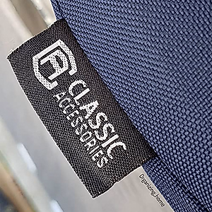 Classic Accessories Montlake FadeSafe Water-Resistant 42 x 18 x 3 Inch Outdoor Quilted Bench Cushion, Patio Furniture Swing Cushion, Navy, Patio Loveseat Cushion