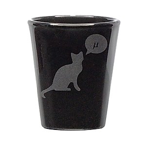 Mu cat shot glass (Black)