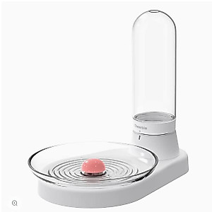 Cheerble Automatic Cat Water Dispenser Without Filter, Wireless Pet Water Fountains Gravity, Quiet Drinking Fountains for Kitten & Puppy, Non-Electric, KittySpring