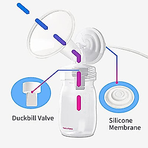 Replacement Duckbill Valves and Silicone Membrane for Spectra S2 Spectra S1 and 9 Plus Breastpumps, Replace Spectra Valve and Silicone Diaphragm; Not Original Spectra Pump Parts Accessories by PumpMom
