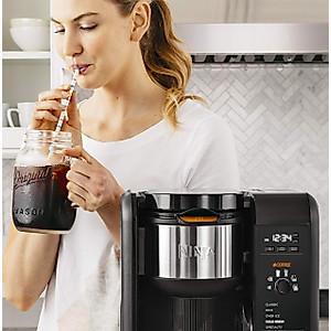 Ninja Hot and Cold Brewed System, Auto-iQ Tea and Coffee Maker with 6 Brew Sizes, 5 Brew Styles, Frother, Coffee & Tea Baskets with Glass Carafe (CP301)