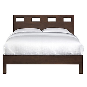Modus Furniture Solid-Wood Bed, California King, Riva - Chocolate Brown