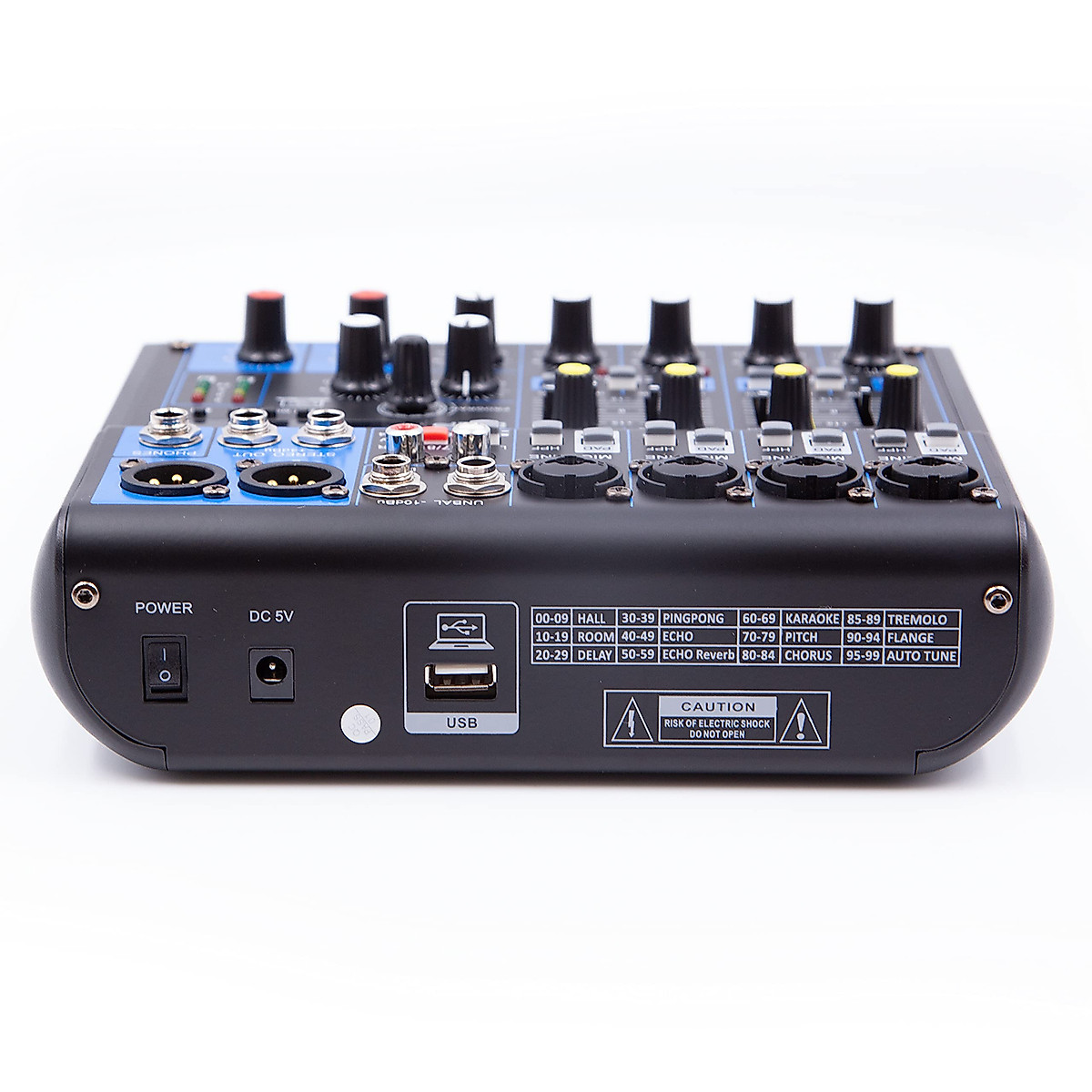 EMB MX08BT 99 DSP 8-Channel Audio Mixer Mixing Console MP3 Sound Desk With Bluetooth