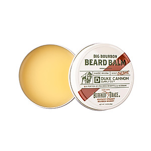Duke Cannon Supply Co. Big Bourbon Beard Balm, 1.6oz - Oak Barrel Scent/Made with Natural and Organic Ingredients