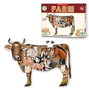 The Learning Journey: Wildlife World - Farm Puzzle - 200pcs Challenging Jigsaw Puzzles - Intellectual Game Learning Education Kids Age 6-12