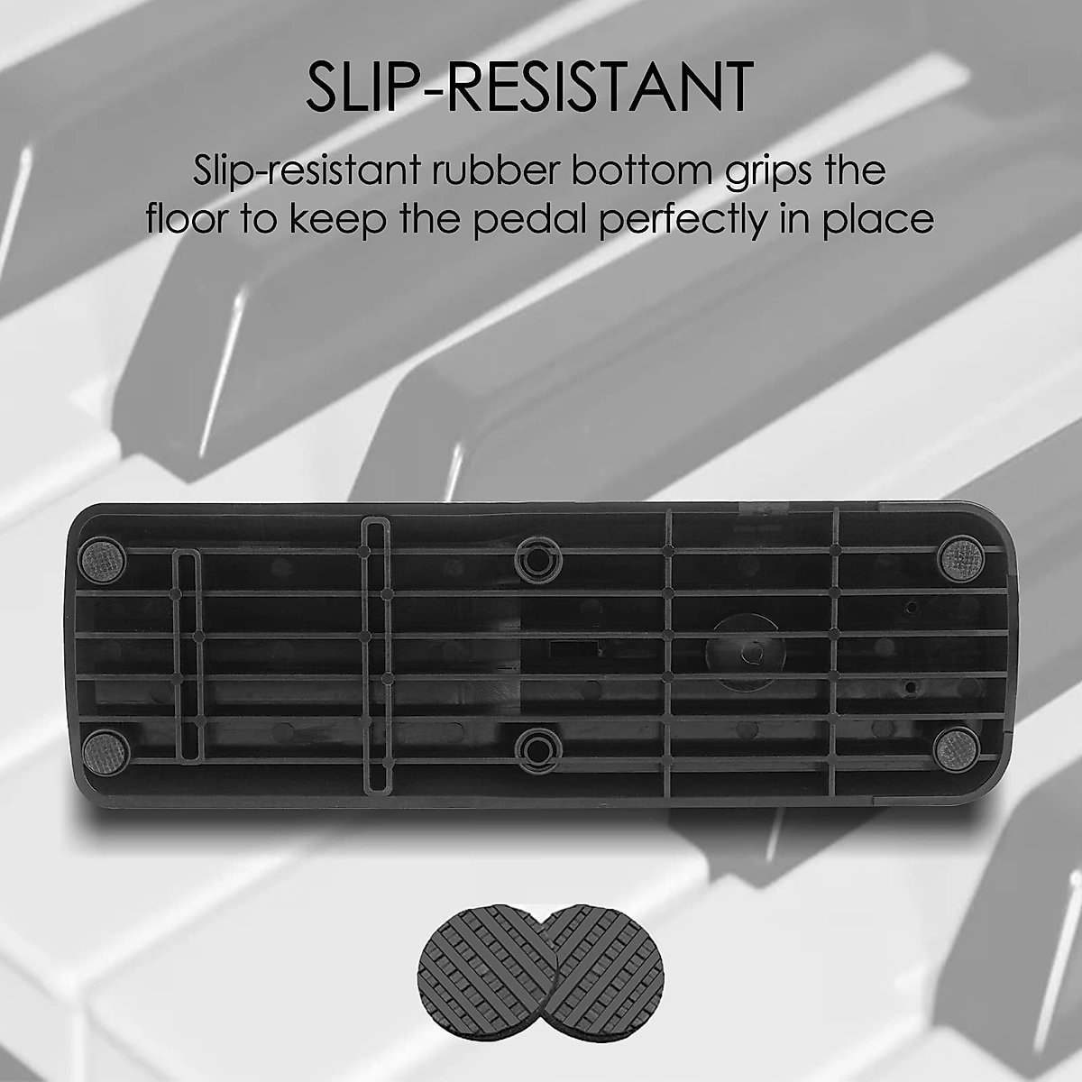 Musiin Universal Midi Keyboard Sustain Pedal with Polarity Switch for Expressive Music Playing on Digital Pianos, Keyboards, and Synthesizers - Durable and Easy Plug-and-Play Design