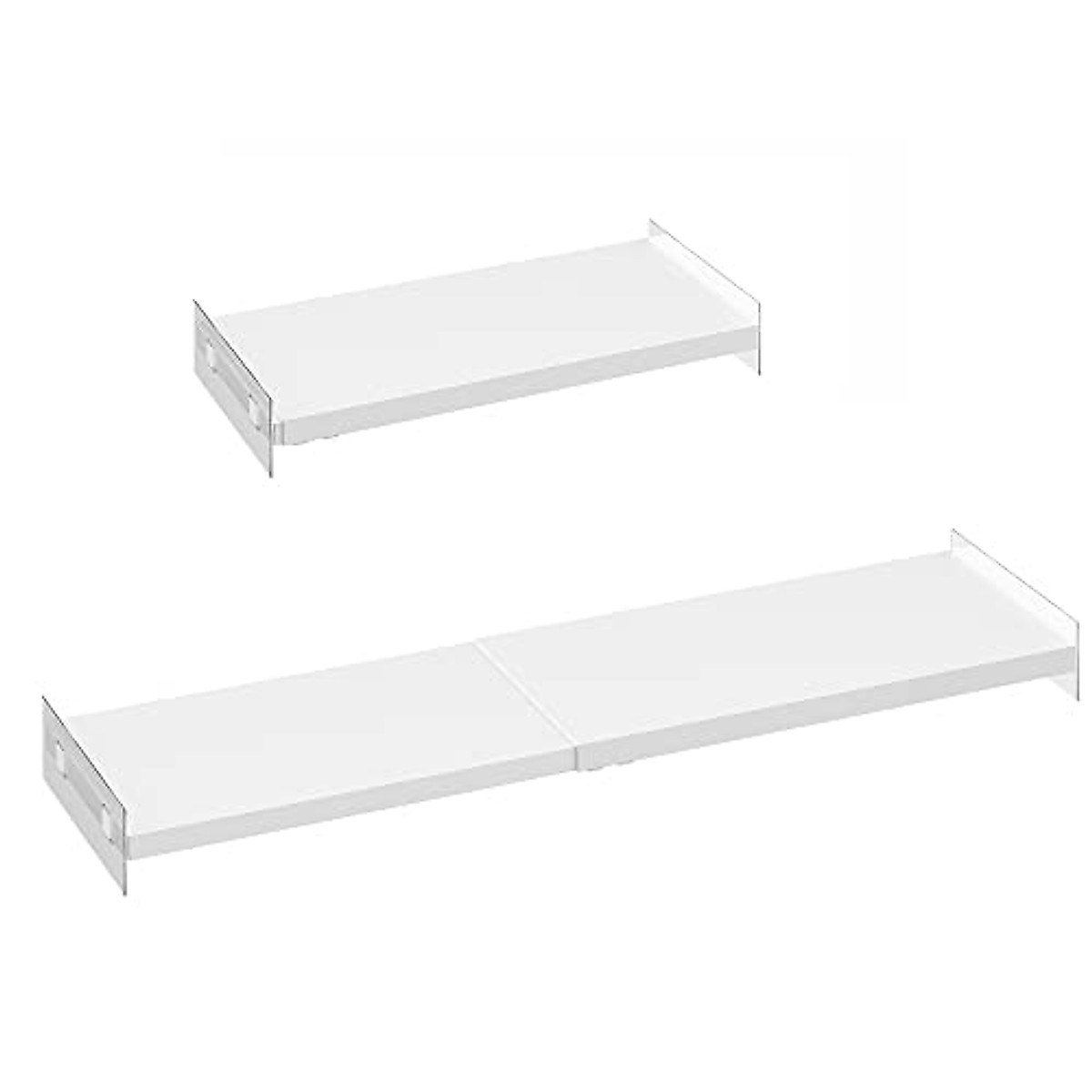Cabinet Shelf Organizer Expentable Heavy Duty Metal Storage Shelves Organizer DIY Divider Separator Shelves for Cabinet Wardrobe Cupboard Kitchen Bedroom Closet, 2pack
