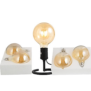 LED Bulbs 60 Watt Equivalent, 2 Pack 6W G125 LED Globe Bulbs, Antique Vintage Light Bulbs Amber, E26 LED Edison Light Bulb, 2700K 800LM Warm White, E26 Standard Base, Non-Dimmable