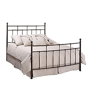 Hillsdale Furniture Providence Bed Set with with Rails, King, Antique Bronze