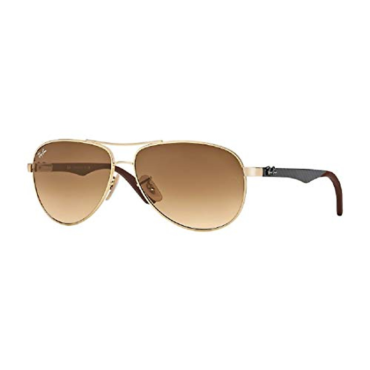 Ray-Ban RB8313 CARBON FIBRE 001/51 58M Arista/Brown Gradient Sunglasses For Men For Women + BUNDLE with Designer iWear Care Kit