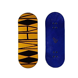 NOAHWOOD PRO Fingerboards Finger Skateboards(NW11s Kickflip Deck 97mmx34mm 5-Layer Colour Maple Wooden Handmade)+((Update 34.5mm ARK-i Trucks)+(NW iii Logo Handmade Wheels) (Noahwood vii)