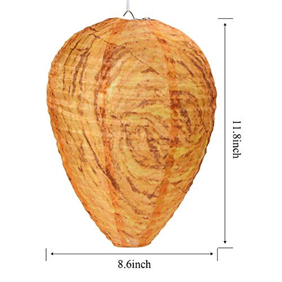 4 Pack Wasp Nest Decoy Wasp Deterrent for Hornets Yellow Jackets Outdoor Waterproof Material