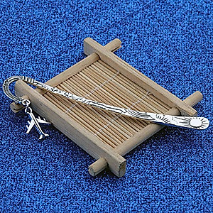 AKTAP Reading Lover Gift Airplane Bookmarks Book Gift for Travel Enthusiast Flight Attendant Book Jewelry Fly Safe Gift (Airplane Bookmarks)