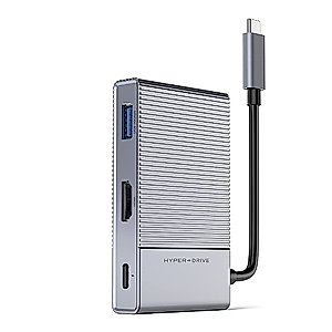 HyperDrive GEN2 6-in-1 USB-C Hub - 2X Speed, 2X Power - HDMI 4K60Hz, USB-A 10Gbps, MicroSD/SD UHS-II 312MB/s, USB-C Power Delivery 100W, and 3.5mm Audio Jack