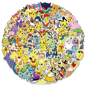 100 Pcs Cute Anime Stickers for Kids, Water Bottle Kawaii Cartoon Stickers, Vinyl Waterproof Cute Stickers, Laptop Phone Skateboard Stickers for Teens Girls Kids Teachers, Stickers Bulk