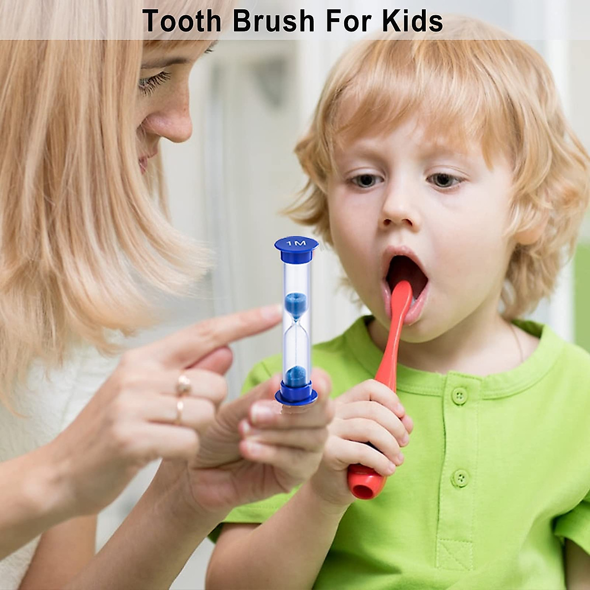 SuLiao 2 Minute Sand Timer for Kids, Colorful Hourglass Sand Clock 2 Minute, Small Sand Watch 2 min, Plastic Hour Glass Sandglass for Kids, Games, Classroom, Toothbrush Timer (Blue)