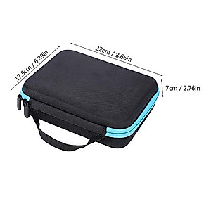 Raguso Diamond Painting Storage Case 30 Slots Nylon Material Foam Insert Necklaces Rings Jewelry Beads for Nail Art Embellishments Store Diamond Painting Tools(blue)