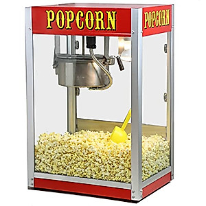 Paragon Theater Pop 8 Ounce Popcorn Machine for Professional Concessionaires Requiring Commercial Quality High Output Popcorn Equipment, Red