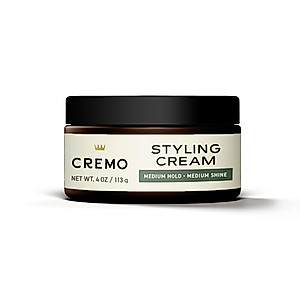 Cremo Hair Styling Cream, Barber Grade, Medium Hold, Medium Shine Hair Products, 4 Oz