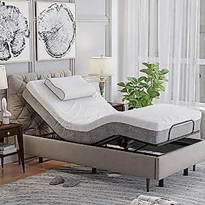 NAFORT 8 Inch Cool Gel Memory Foam Mattress Twin XL, Convoluted Foam for Adjustable Bed Frame, Gel Memory Foam Mattress Medium Firm for Supportive and Pressure Relief, CertiPUR-US Certified