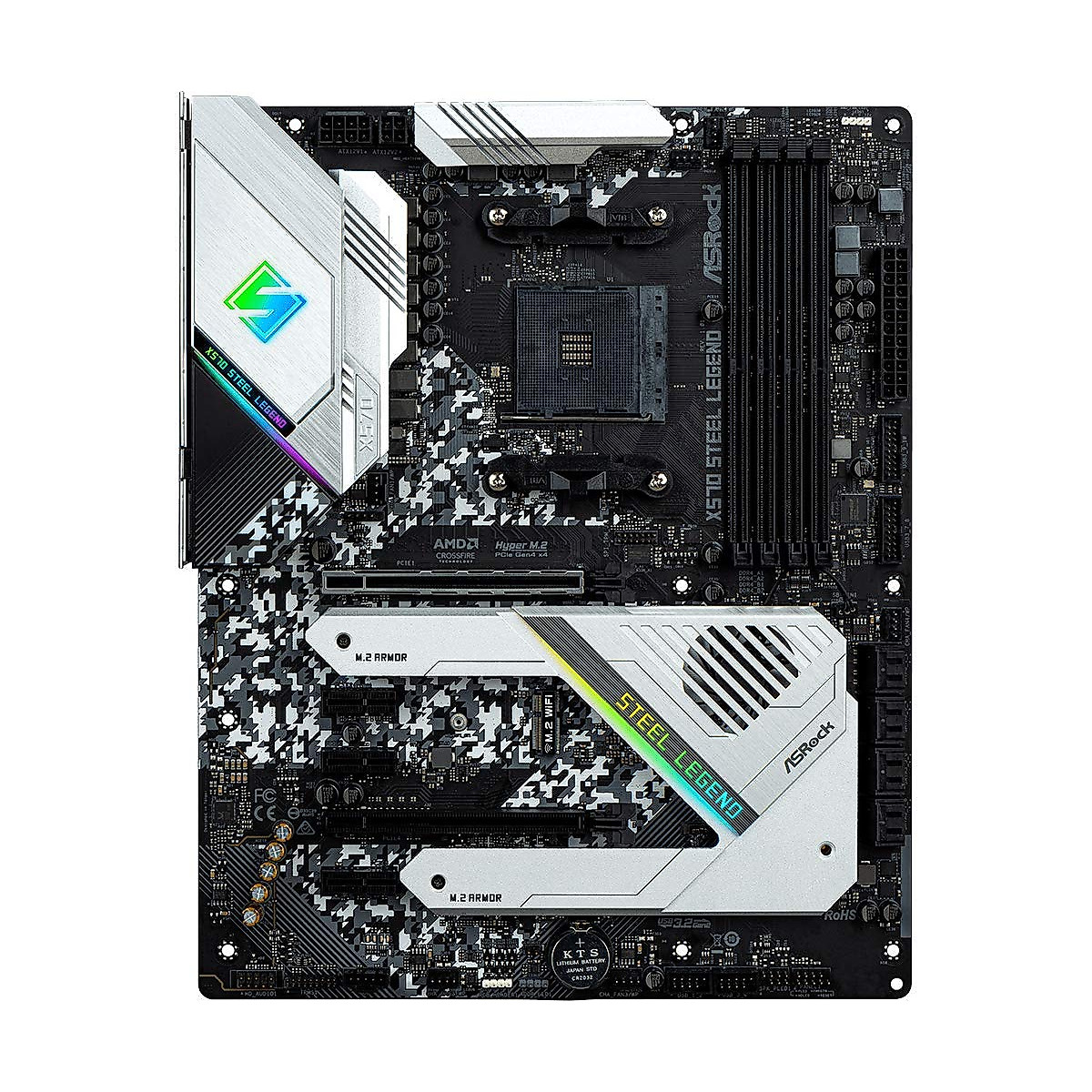 ASRock AM4/X570 Steel Legend/4DDR4/HDMI/DP/R45 Motherboard