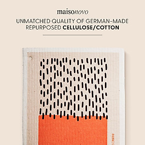 MAISONOVO Swedish Dishcloths | Swedish Dish Towels - Abstract Docle(B) Pack of 2 | Reusable Paper Towels | Reusable Dishcloths | Swedish Dishcloths for Kitchen