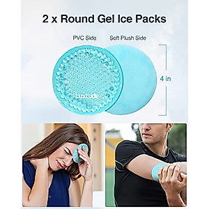 Luxtude Cooling Gel Eye Mask for Dry Eyes, Hot & Cold Compress - Reusable Ice Pack Relieves Puffiness, Dark Circles & Headaches (Blue)