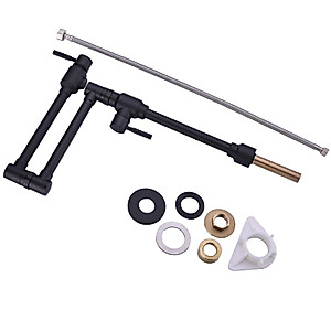 Black Deck Mount Pot Filler Kitchen Faucet,Brass Pot Filler Folding Faucet,Dual Handles Stretchable Double Swing Joint Single Hole Kitchen Sink Faucet