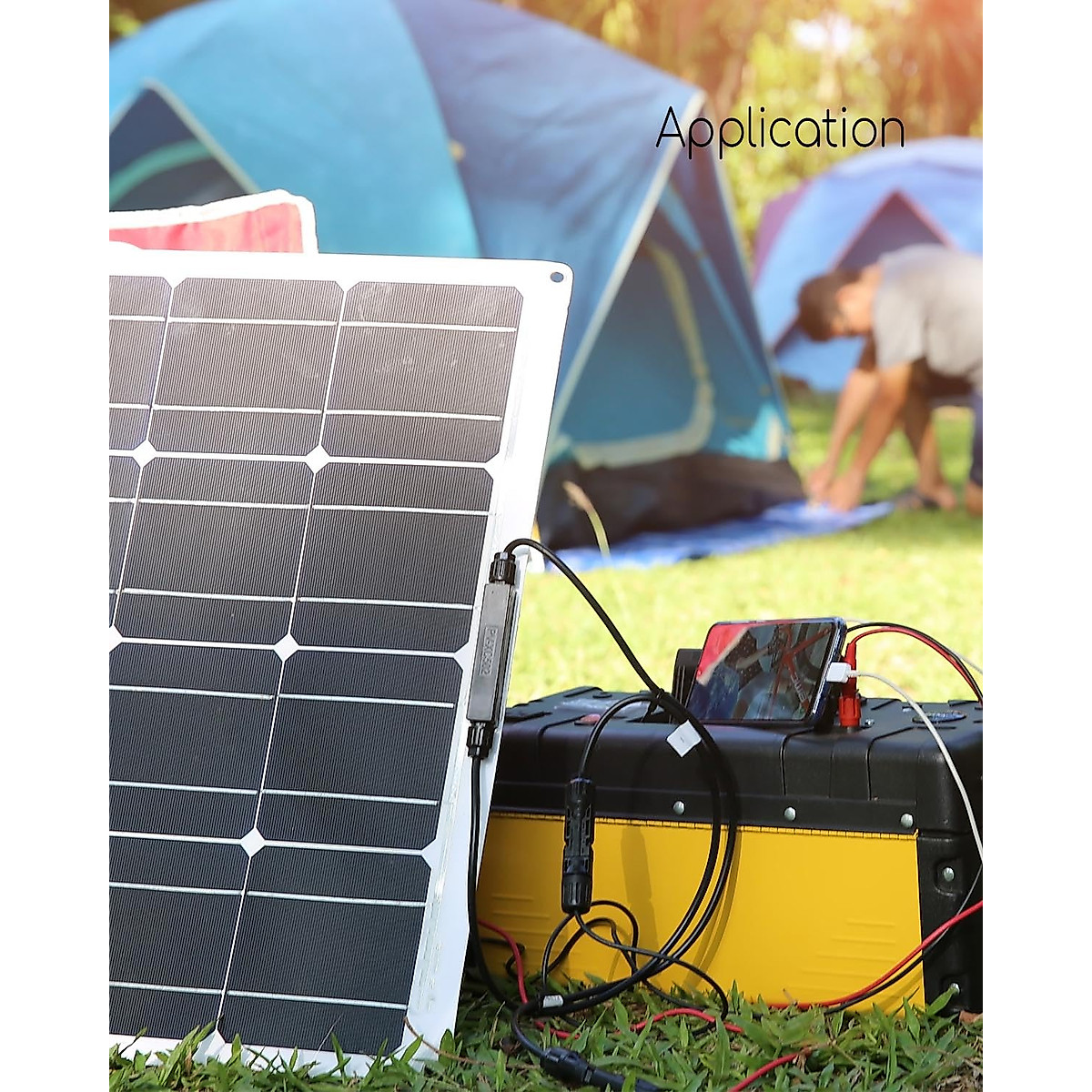 QLZOZB Solar to XT60 Extension Cable 12AWG 25FT XT60 to Solar Panel Extension Cable, Waterproof IP68 Solar Adapter Connecting Harness for Portable Power Station Solar Generator