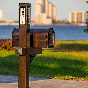 Aluminum Mailboxes for Outside with Post and Solar Mailbox Light for Easy Navigation, Bronze Mailbox and Post Combo Kit, Mail Boxes for House Outside with Post, Custom Mailboxes & Accessories