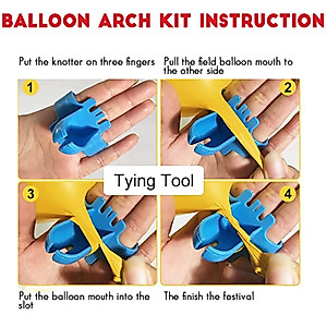 Archloon Blue Balloon Arch Kit, 134pcs Blue Balloon Garland Kit with Metallic, Macaron blue Balloons and Gold Confetti Balloons Arch Kit for Birthday, Wedding, Bridal and Baby Shower.