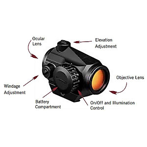 Vortex Optics Crossfire Red Dot Sight (CF-RD2) & 3X Magnifier w/Built-in Flip Mount (VMX-3T)