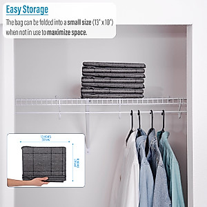 VENO 8 Pack Moving Bags Plastic Storage Totes Clothes Organization Large W Lid/Zipper. Packing Boxes/Bins Alternative. Space Saving Foldable College Supplies Essentials (BLK Windowpane, 8 Pack)