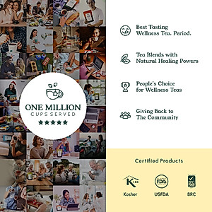 Teaniru, Holiday Festive Tea Collection - Assorted Tea Sampler | 4 Holiday Flavored Leaf Teas | 28 Pyramid Tea Bags - Individual Tea Sachets (serves up to 56 cups)