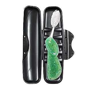 RADIUS Toothbrush Big Brush with Replaceable Brush Head BPA Free ADA Accepted - Right Hand - Soda Pop Brush with Black Case
