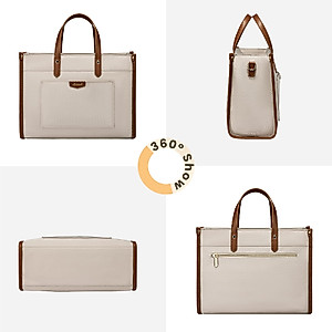 LOVEVOOK Lunch Bag Women Fashion,Lightweight Large Capacity Insulated Lunch Box for Office Work Picnic,Nude-Apricot,M