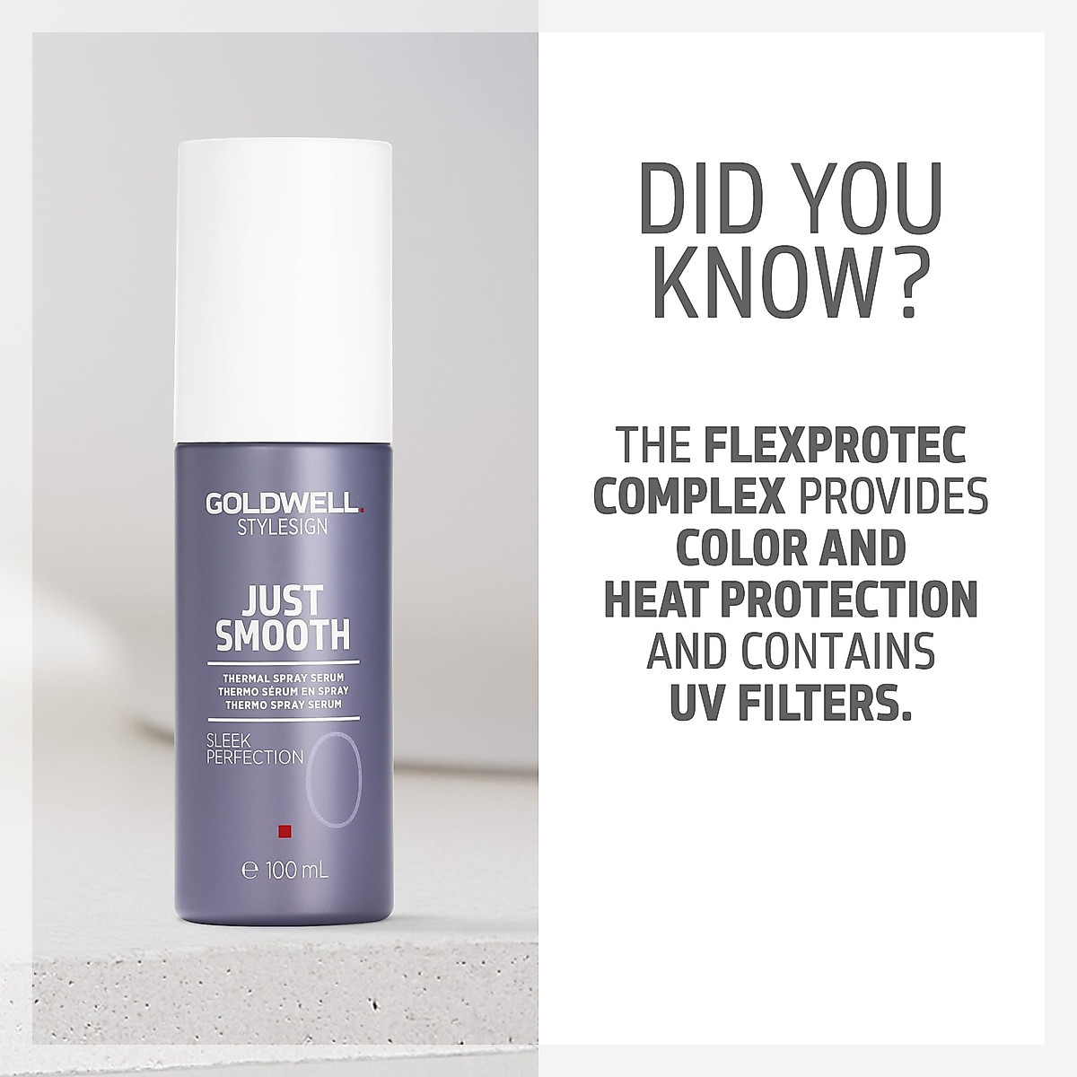 Goldwell StyleSign Just Smooth Sleek Perfection Thermal Spray Serum, 3.3 Fl Oz