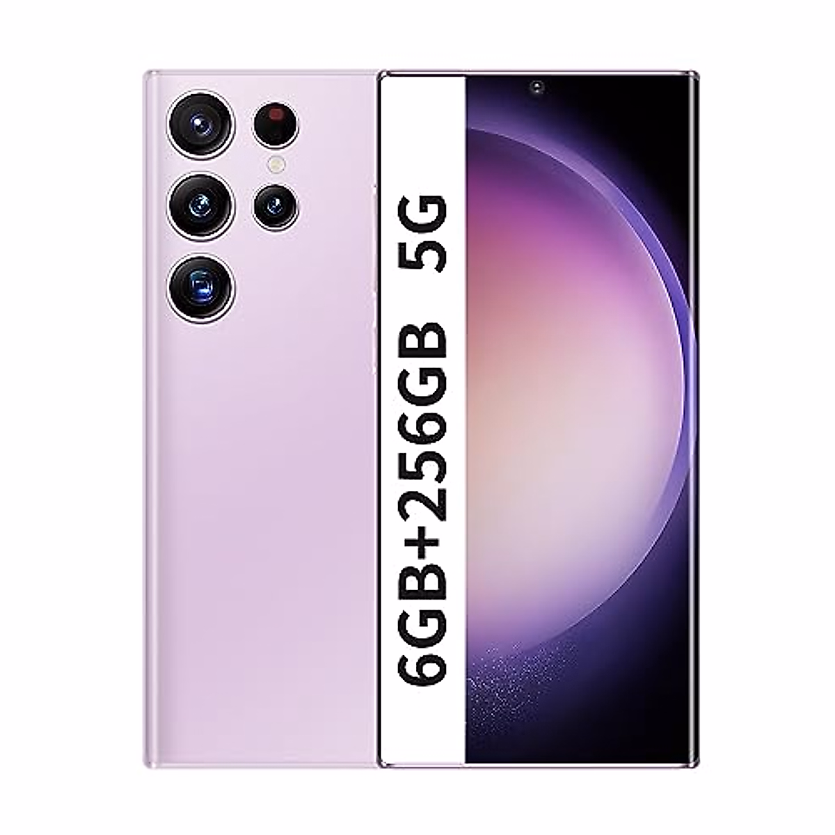 4G Unlocked Cell Phones,6G+256GB Dual Sim Smartphone, C23 Unlocked Mobile Phone with 7.3inch Waterdrop Screen, Android Phone 48+108 MP | 8000mAh | Fingerprint Lock & Face ID | US Version (Pink)