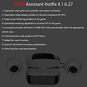 DPVR E4 VR Headsets, PCVR Headset with Controller, 3664x1920 Res, 116° FOV, 120Hz Refresh Rate, Inside-out 6 DoF Tracking, 280g light weight, Virtual Reality Headset for PC, Support SteamVR Games