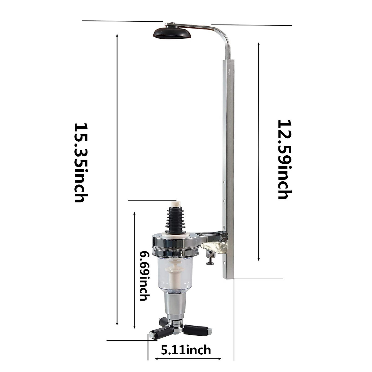 Wall Mounted Liquor Dispenser Bar Butler Bracket Solo Optic Spirit Wine Beer Alcohol Bottle Beverage Stand Revolving Nozzle Drinkware Set (1 Bottle)