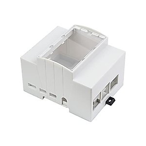 waveshare for Raspberry Pi 4 Case,DIN Rail ABS Case for Raspberry Pi 4 Model B, Large Inner Space,Compatible with Raspbeery Pi Expansion Board PoE HAT (D), RS485 CAN HAT, 2-CH RS485 HAT