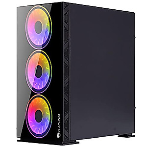 HAJAAN Breeze PRO Gaming Desktop Tower PC with 27 Inch Gaming Monitor - AMD Ryzen 5 3600 6-Core Processor 3.60GHz, 16GB DDR4 RAM, 512GB SSD, GeForce GTX 1650 4GB - Windows 11 Pro