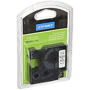 DYMO D1 Poly 1/4-Inch Black/White, BL1 (1761283)