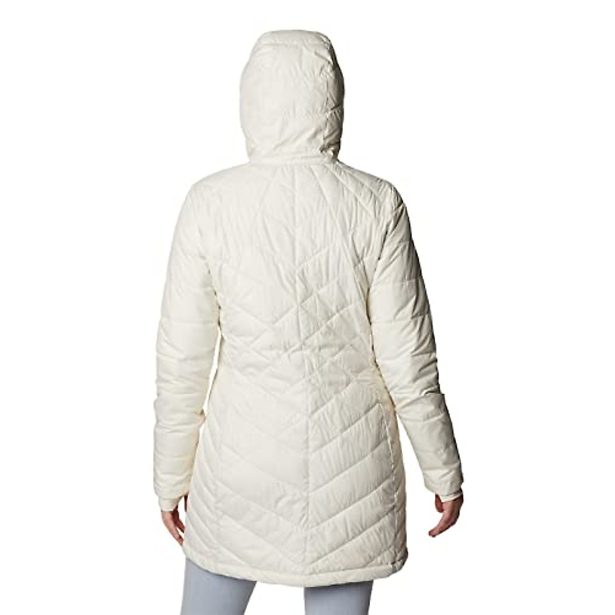 Columbia Women's Heavenly Long Hooded Jacket, Chalk, Medium