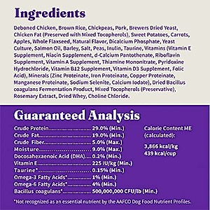 Halo Purely for Pets Holistic Dog Food, Complete Digestive Health Cage-Free Chicken and Brown Rice Recipe, Dry Dog Food Bag, Puppy Formula, 3.5-lb Bag