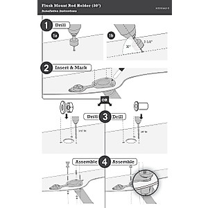 Sea-Lect Designs Flush Mount Rod Holder Kit (w/ Gasket & Hardware)