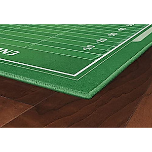 Brumlow MILLS Washable Sports Field Print Indoor or Outdoor Rug for Living Area or Play Room, Bedroom Mat, Patio Carpet or Entryway Rug, 5' x 8', Football