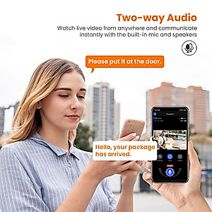 Biglory Video Doorbell Camera Wireless with Chime, AI Human Detection, 2-Way Audio, Live View, 2.4G WiFi, Night Vision, Cloud Storage, Battery Powered, Indoor Outdoor Surveillance