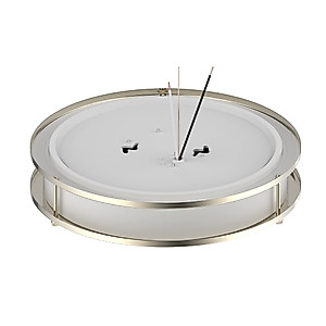 DYMOND LED Ceiling Light Fixture Flush Mount 4000K Natural Daylight Dimmable Surface Mount Brushed Nickel Ceiling Lamp for Kitchen, Hallway, Bathroom, Bedroom, Closet (12 Inch) (1 Pack)