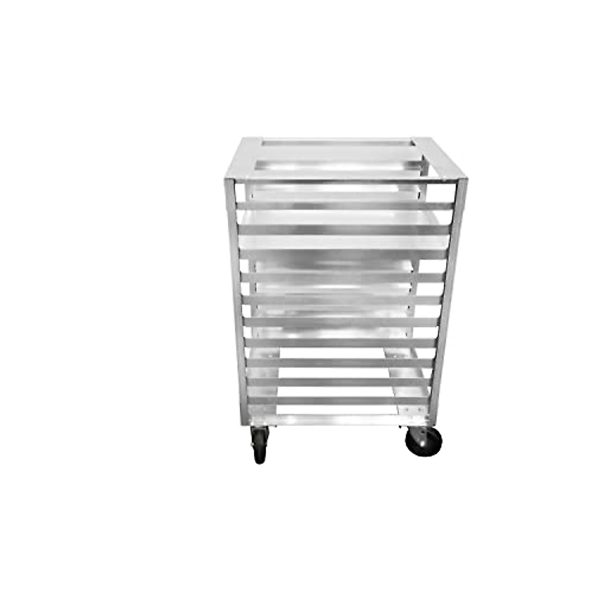 SHOPCraft 10 Tier Bun Pan Rack, Commercial Aluminum Speed Rack With Heavy Duty Plate Casters And Non-Marking Polyolefin Wheels, Food Service Sheet Pan Rack